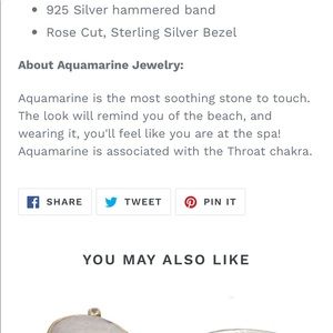 emily rose gems | Jewelry | Emilyrosegems Aquamarine Sterling Silver ...